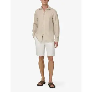 Boggi Milano Pleated Front Stretch Cotton-blend Shorts