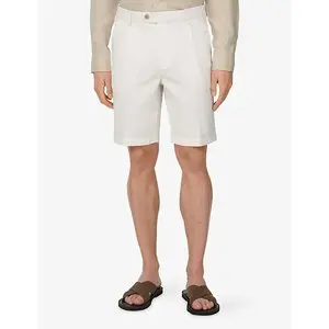 Boggi Milano Pleated Front Stretch Cotton-blend Shorts