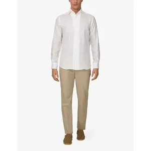 Boggi Milano Long-sleeved Regular-fit Linen Shirt