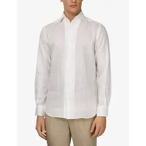 Boggi Milano Long-sleeved Regular-fit Linen Shirt