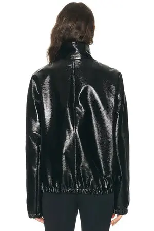 COURREGES Vinyl Zipped Bomber Jacket