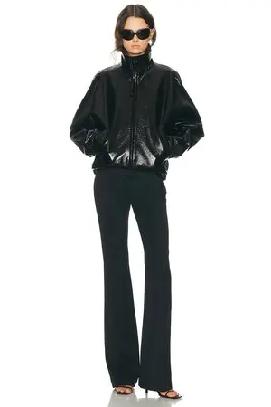 COURREGES Vinyl Zipped Bomber Jacket