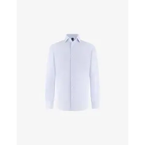 Boggi Milano Dobby-textured Slim-fit Cotton Shirt