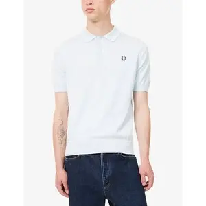 Fred Perry Short-sleeve Knitted Cotton Polo Shirt