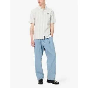 Fred Perry Checked Cotton Seersucker Shirt