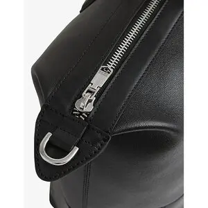 REISS Logo-embossed Leather Holdall