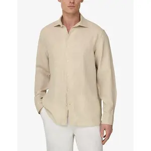 Boggi Milano Regular-fit Long-sleeve Linen Shirt