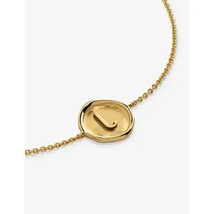 Monica Vinader 18ct Yellow Vermeil Initial Charm Bracelet - Gold