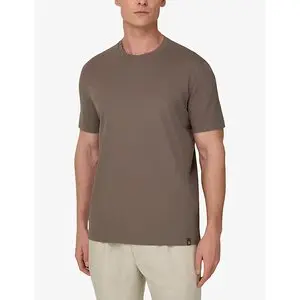 Boggi Milano Crewneck Stretch Pima Cotton T-shirt - Mud