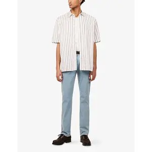 7 For All Mankind Luxe Performance Regular Slimmy Straight Cotton Chinos - Sateen Cloud
