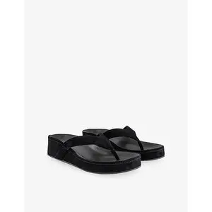 TONY BIANCO Blaire Suede Platform Sandals - Black Suede