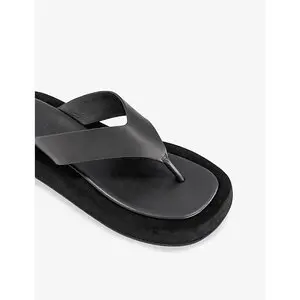 TONY BIANCO Ives Leather Platform Sandals - Black Como