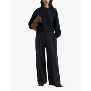 REISS Charlie Crewneck Cotton-blend Sweatshirt
