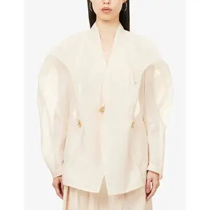 Issey Miyake Draw To Form Sheer Woven Jacket