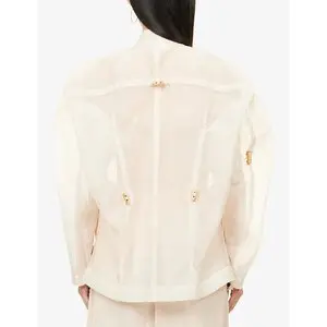 Issey Miyake Draw To Form Sheer Woven Jacket