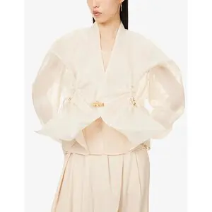Issey Miyake Draw To Form Sheer Woven Jacket