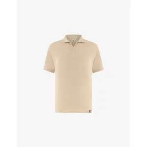 Boggi Milano Open-collar Regular-fit Stretch-linen Polo Shirt