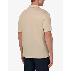 Boggi Milano Open-collar Regular-fit Stretch-linen Polo Shirt