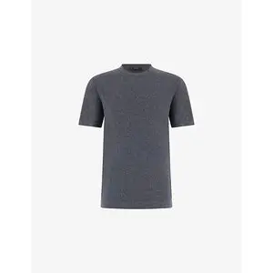 Boggi Milano Fine-knit Regular-fit Linen And Cotton T-shirt - Indigo