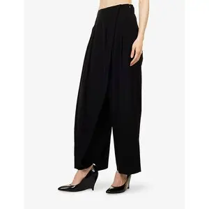 Issey Miyake Looped Wrap-front Woven Trousers