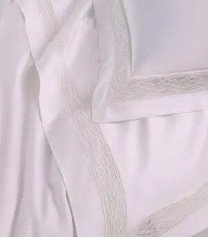 Frette Cotton Balance Lace Superking Flat Sheet Set