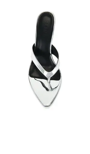 Femme La Tokyo Metallic Thong Heeled Sandals