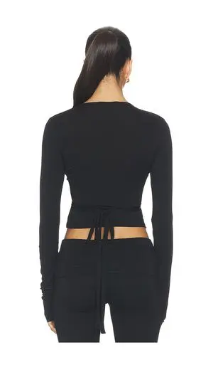 Eterne Long Sleeve Wrap Top