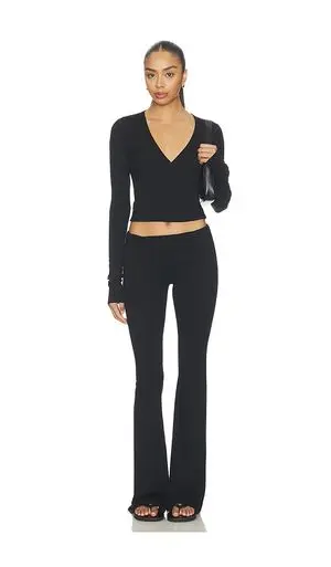 Eterne Long Sleeve Wrap Top