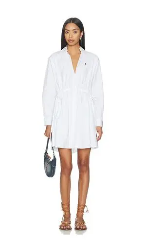 Polo Ralph Lauren Cotton Long Sleeve Shirt Dress - White