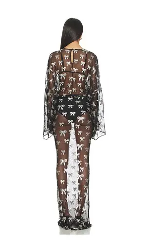 Norma Kamali Long Sleeve Gown With Sequin Embellishments