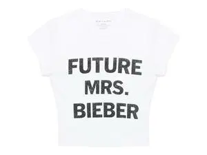 SKYLRK Skylark "future Mrs. Bieber" Graphic T-shirt - White