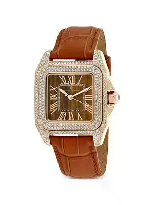 CHRISTIAN VAN SANT Radieuse 35mm Crystal-embellished Watch - Brown