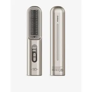 THE TECH BAR Momax 1-care Sleek Travel Cordless Negative Ion Hair Straightening Brush - Titanium