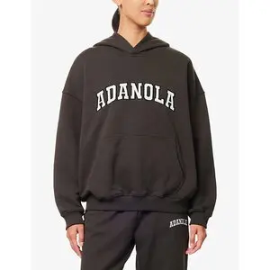 ADANOLA Cotton Oversized Hoodie - Coffee Bean