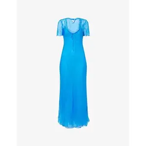RAT AND BOA Anessa Drawstring Cupro Midi Dress