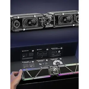 THE TECH BAR Bluetooth Gaming Rgb Led Desk Speaker