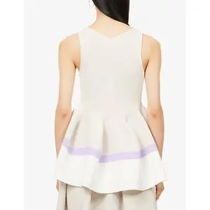 CFCL Sleeveless Flared-hem Knitted Top