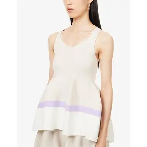 CFCL Sleeveless Flared-hem Knitted Top