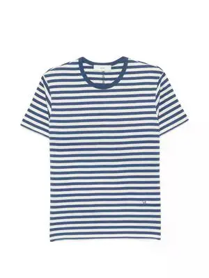 DUNST Striped Cotton T-shirt - Blue