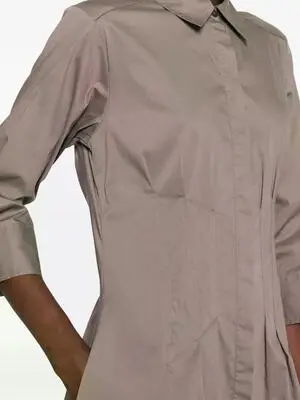 PANICALE Pleated Mini Shirt Dress