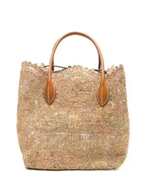 Ermanno Scervino Margot Lace-embroidered Tote Bag - Neutrals