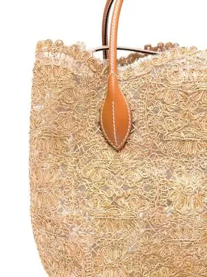 Ermanno Scervino Margot Lace-embroidered Tote Bag - Neutrals