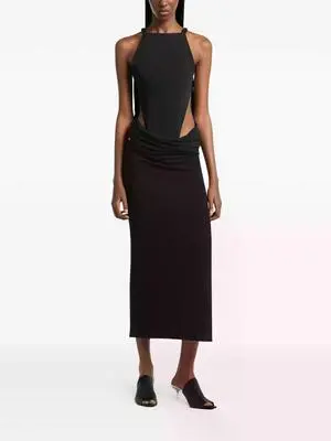 COURREGES Draped Detail Cut-out Maxi Dress
