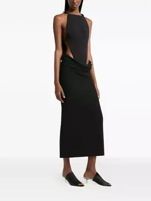 COURREGES Draped Detail Cut-out Maxi Dress
