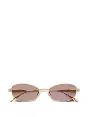 SWAROVSKI Rectangle Frame Sunglasses - Gold