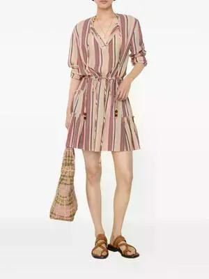 Burberry Striped Cotton Voile Mini Dress