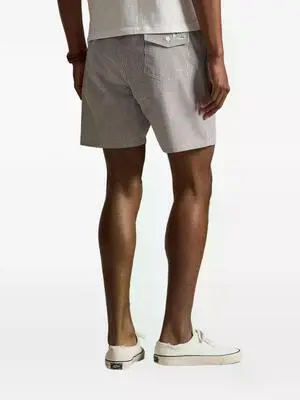 Polo Ralph Lauren Striped Seersucker Swim Trunks - Brown