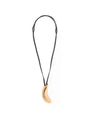 MONIES Curved Pendant Necklace - Gold