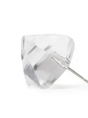MONIES Faceted Crystal Hexagonal Stud Earrings