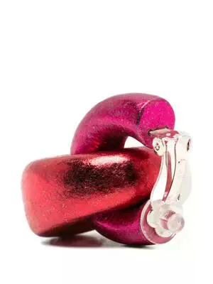 MONIES Metallic Finish Clip-on Earrings - Pink